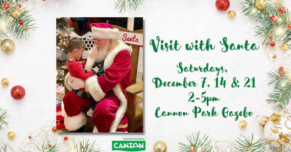 FREE photos with Santa in downtown Canton on Saturdays in December ...