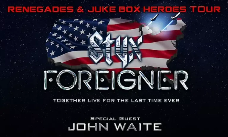 Styx & Foreigner will tour together for the last time in 2024 - save 27% on tickets now ...