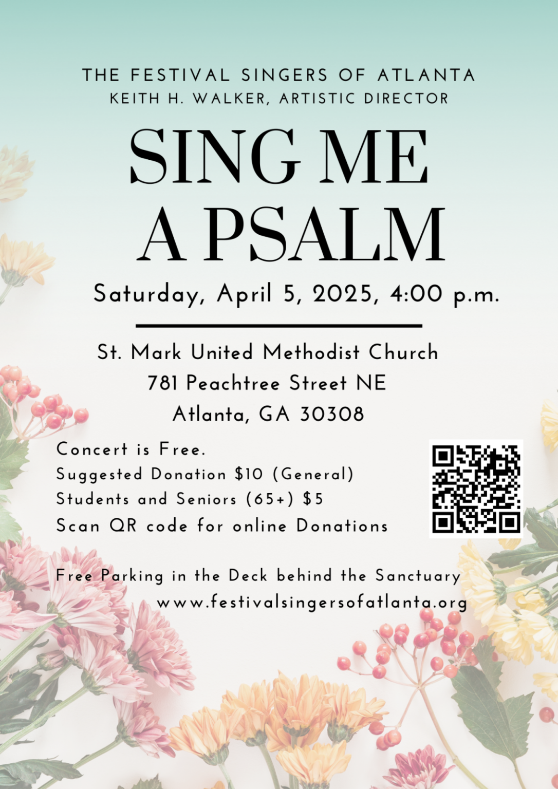 FREE "Sing Me a Psalm" choral concert by the Festival Singers of ...