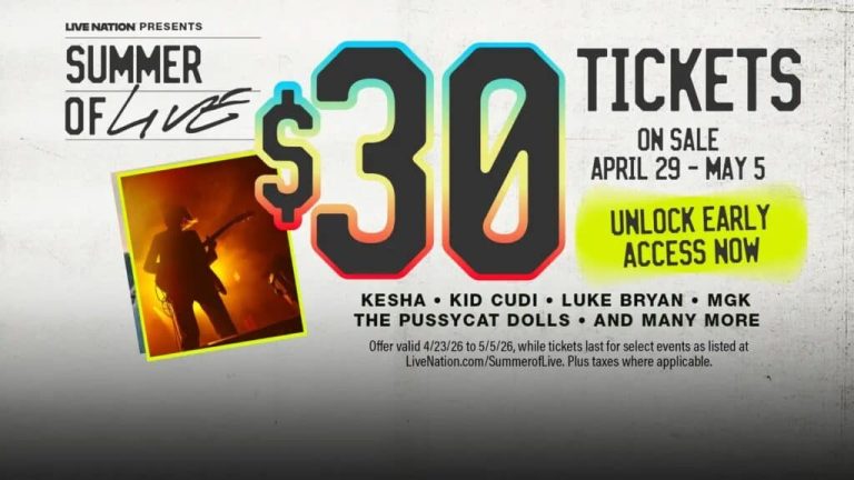 EXTENDED! Live Nation's “Summer of Live” $30 tickets to many concerts ...