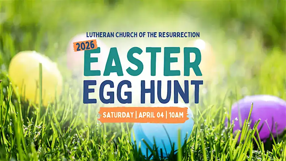 Egg hunt and bounce houses at Lutheran Church of the Resurrection in ...