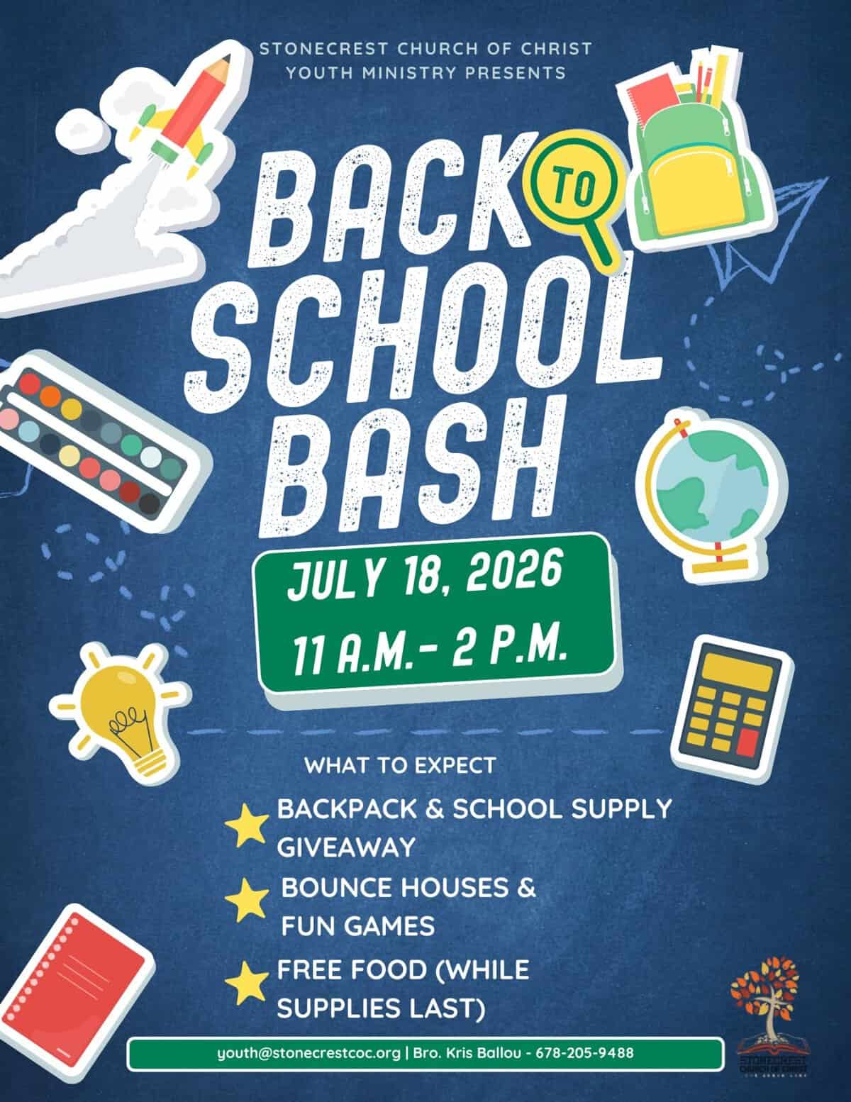 Back-to-School Bash & backpack giveaway at Stonecrest Church in ...